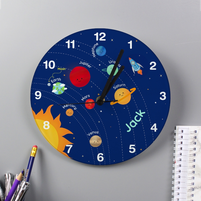Solar System Personalised Space Clock : Personalised and Novelty Gifts ...
