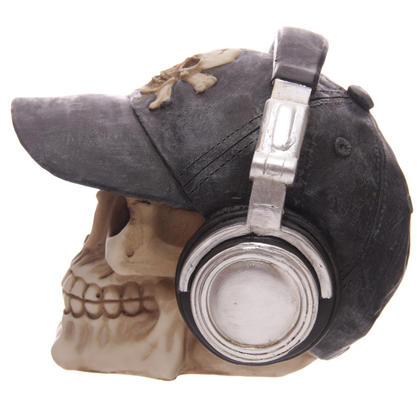 Skull Money Box with Baseball Cap & Headphones : Personalised and ...