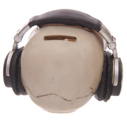 Skull Money Box with Headphones and Shades : Personalised and Novelty ...